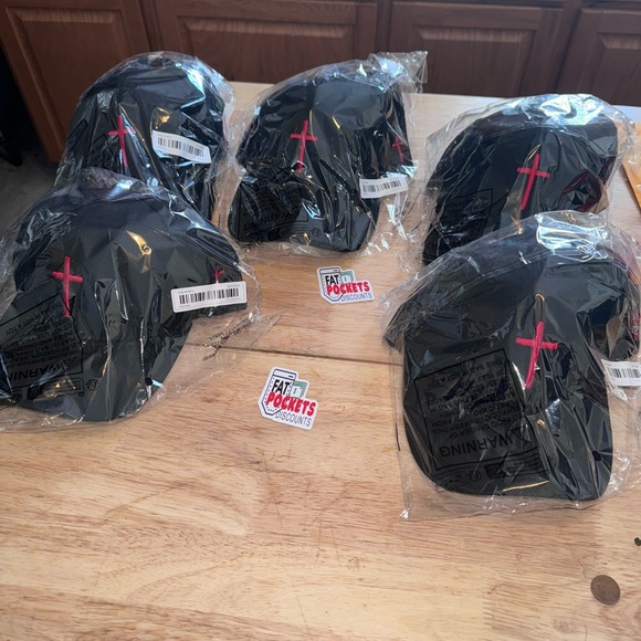 Other | Black Baseball Cap With Red Cross | Poshmark